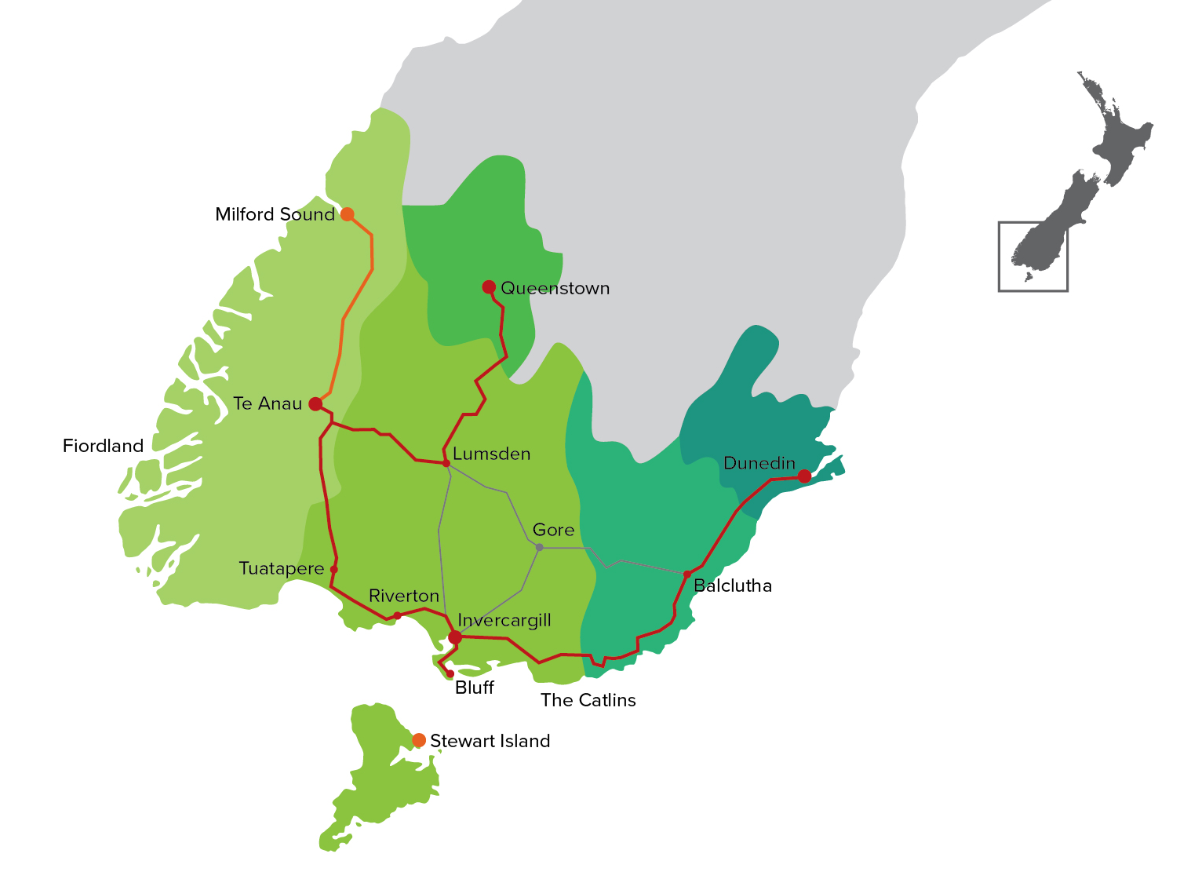 Southern Scenic Route New Zealand | NZ Tourism Tours
